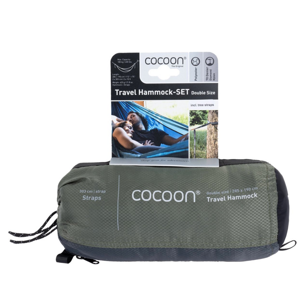 Cocoon Travel Hammock Double Set Cypress green
